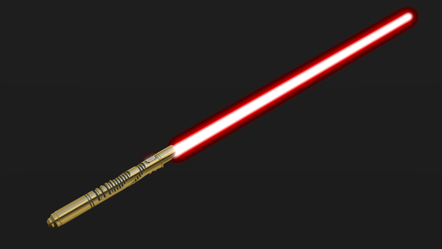 3d sith lord elegant lightsaber