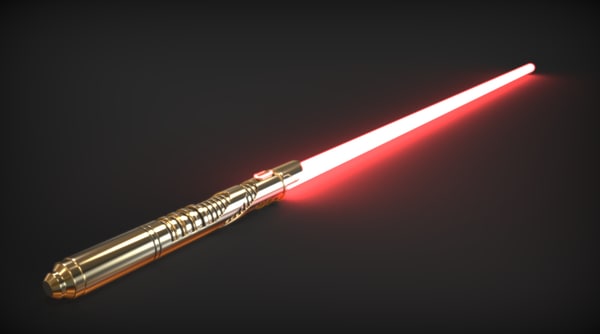 3d sith lord elegant lightsaber