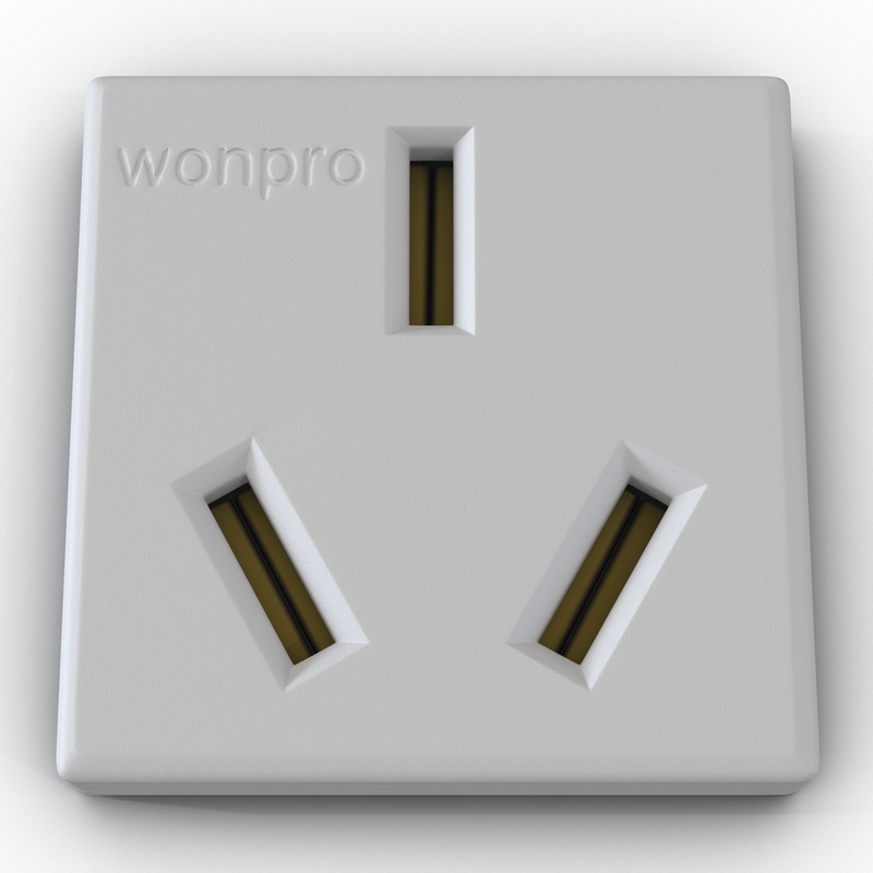 3d chinese elecrical outlet model