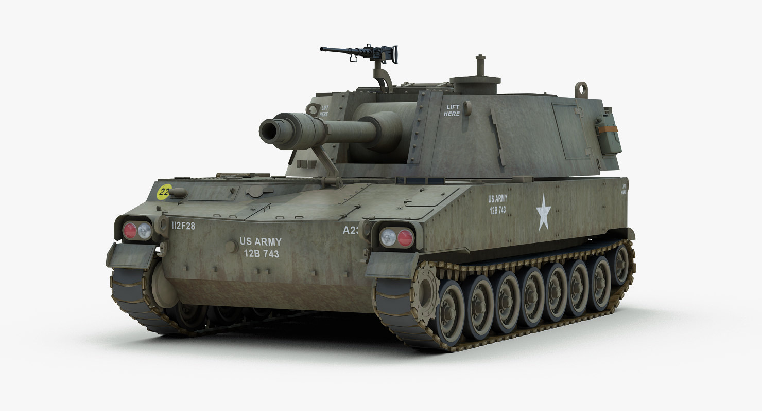 m108 howitzer 3d model