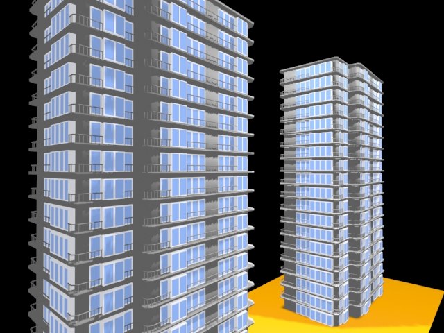 high-rise building 3d model