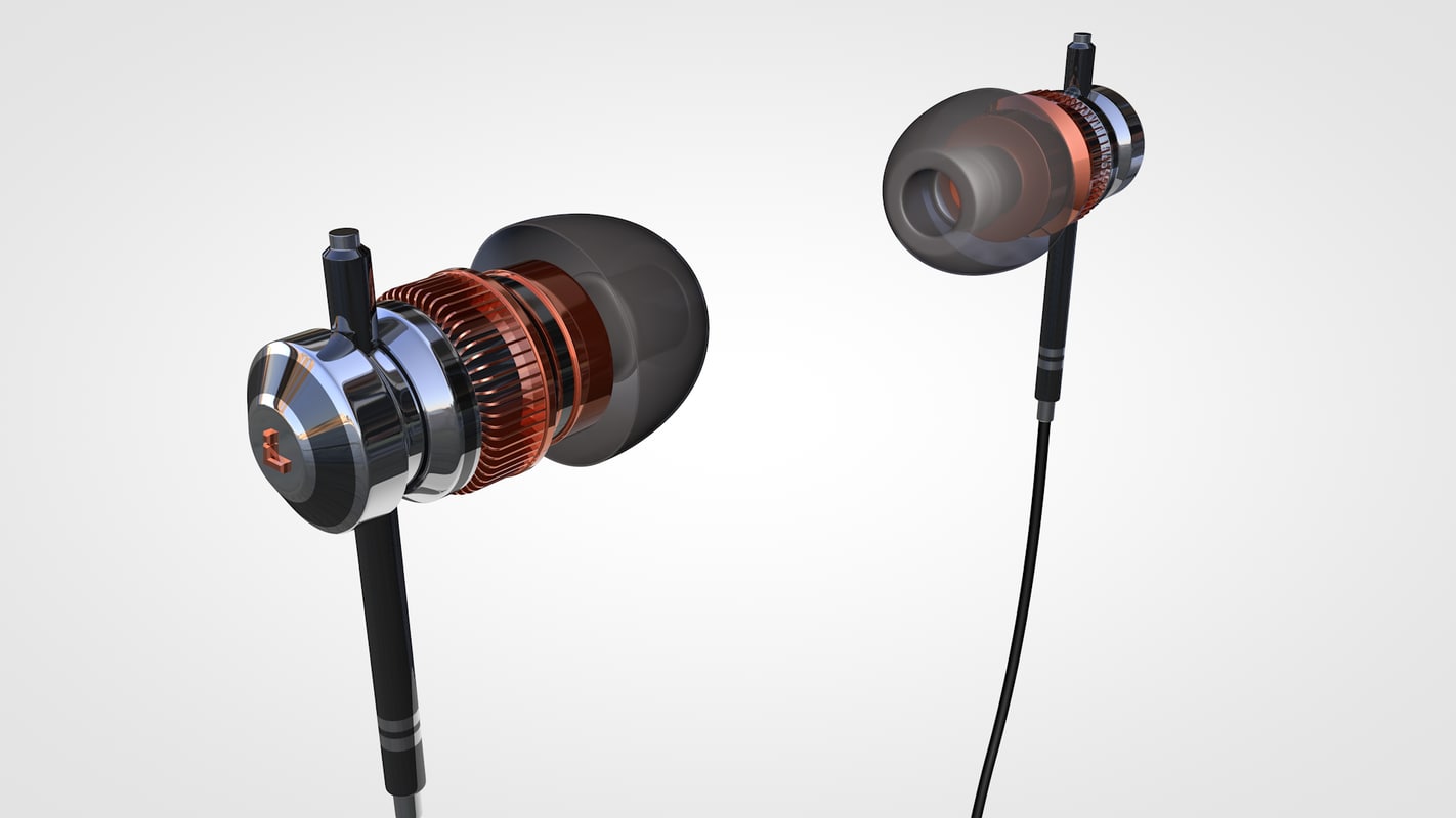 earphones concept 3d c4d
