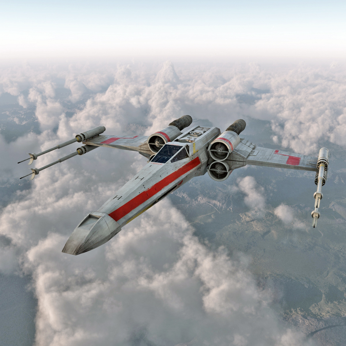 star wars x-wing starfighter 3d max