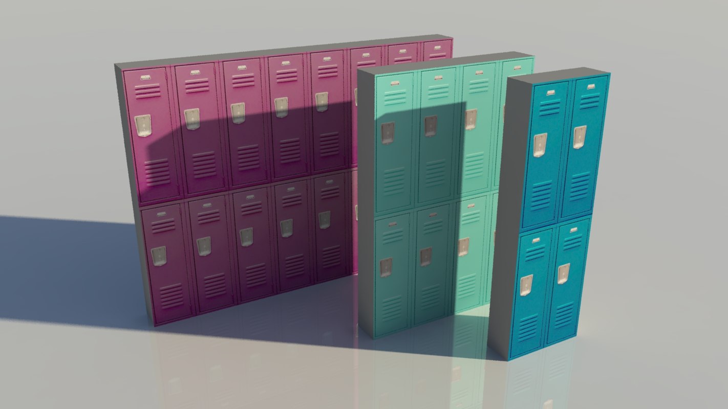 school lockers 3d x