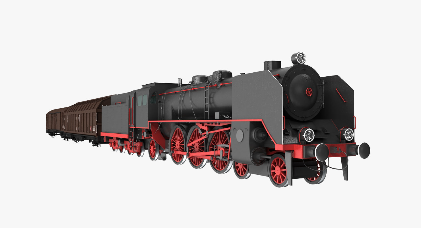 3d model steam locomotive
