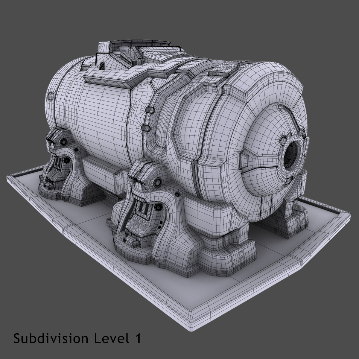 max futuristic sci-fi container