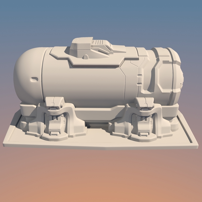 max futuristic sci-fi container