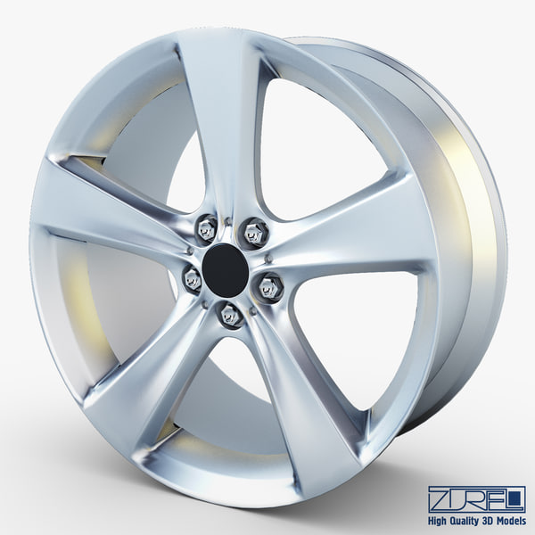3d model style 128 wheel silver