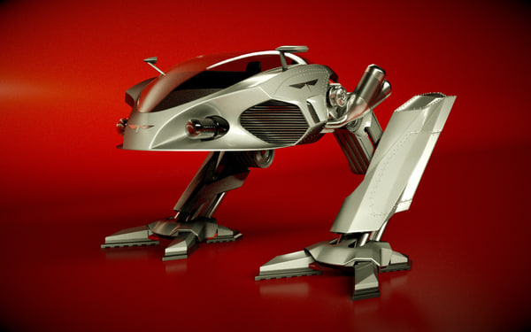 t robot rigged 3d max