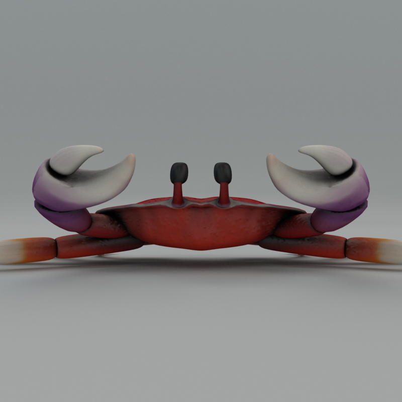 3d obj crab claw animation