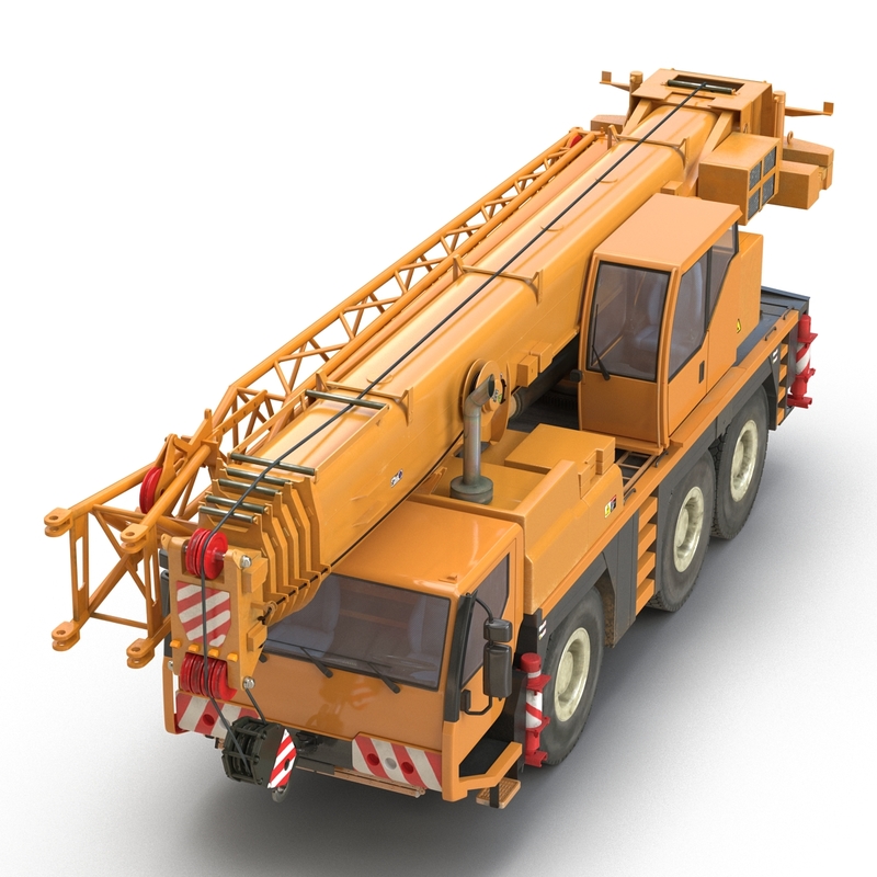 compact mobile crane 2 3d model