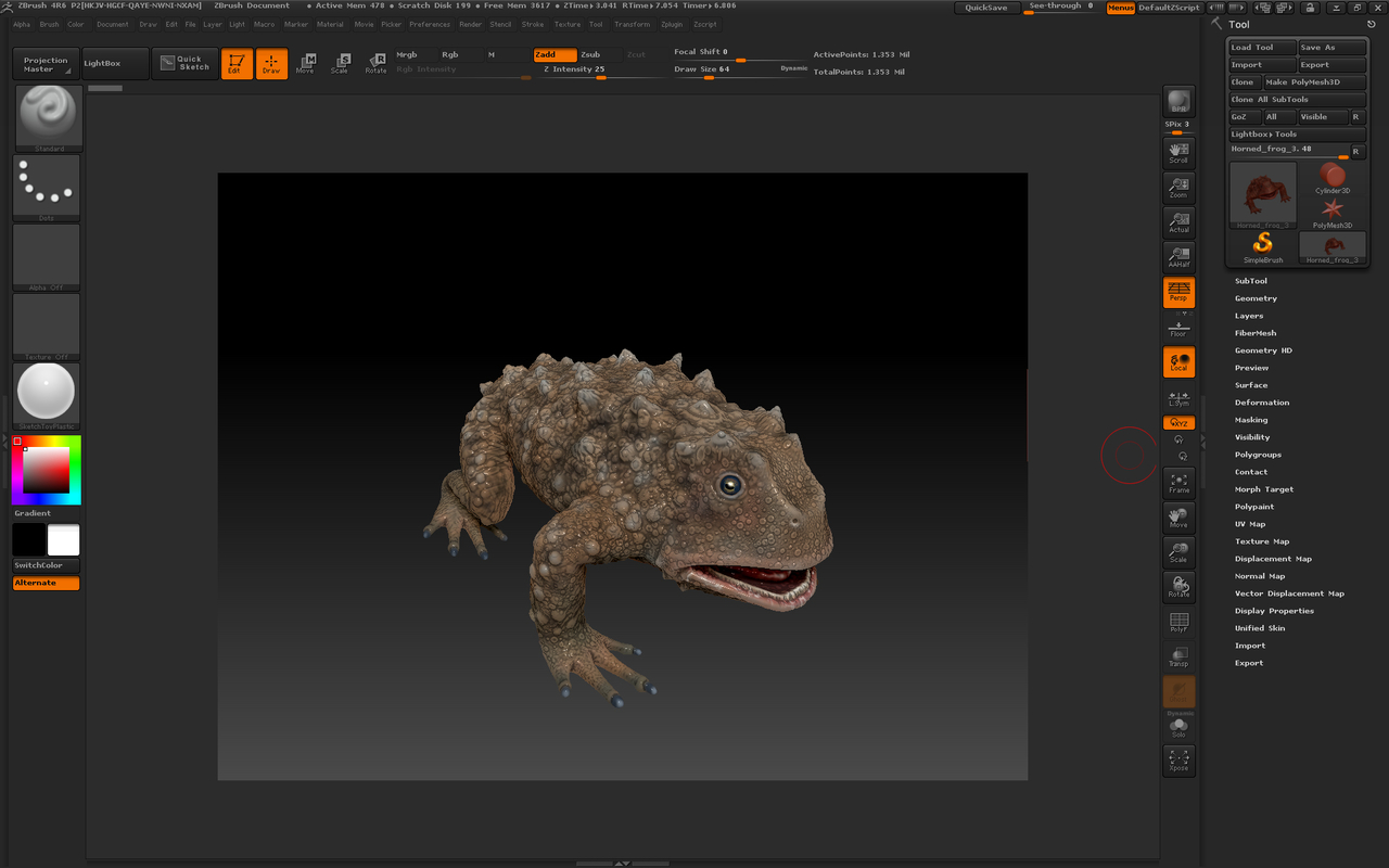 3d mutant frog toad