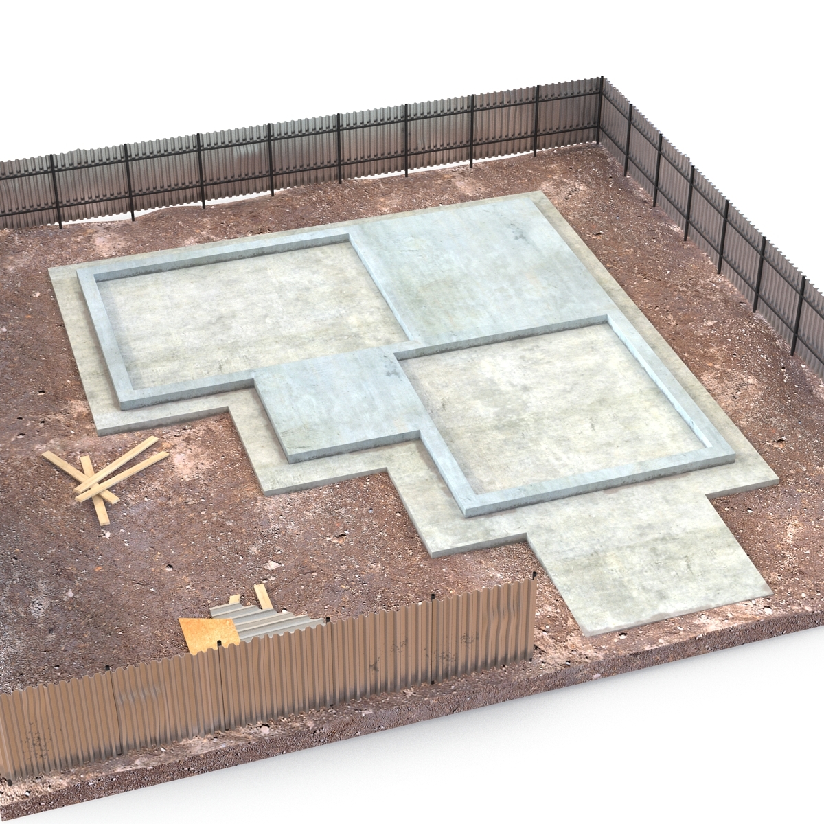 3d 3ds construction site 3