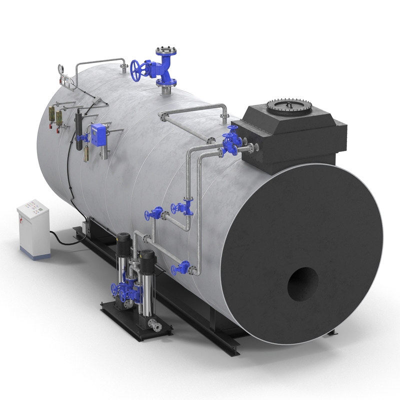 industrial gas steam generator 3d model