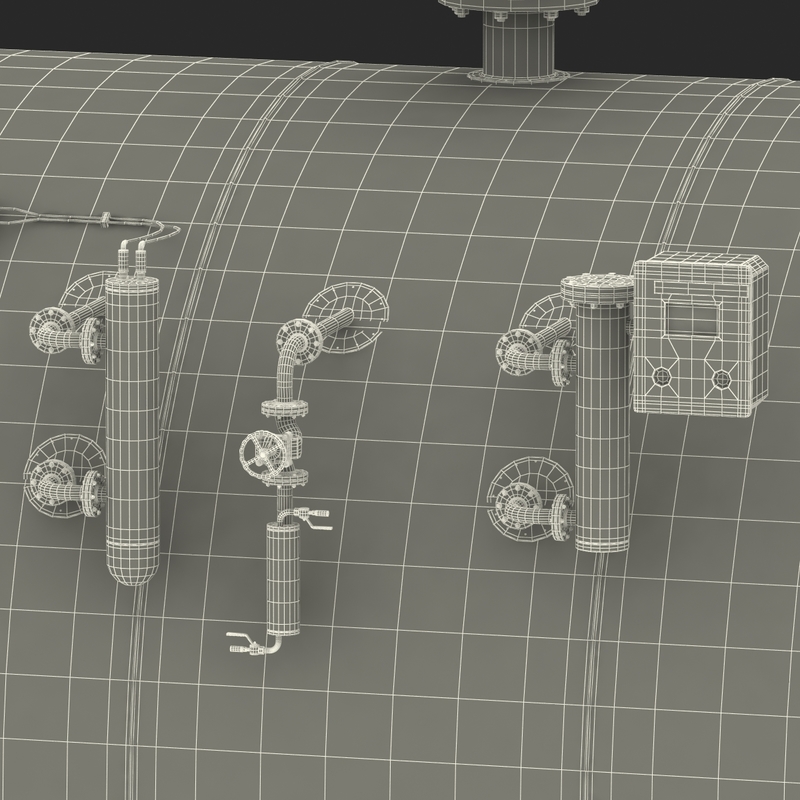 industrial gas steam generator 3d model