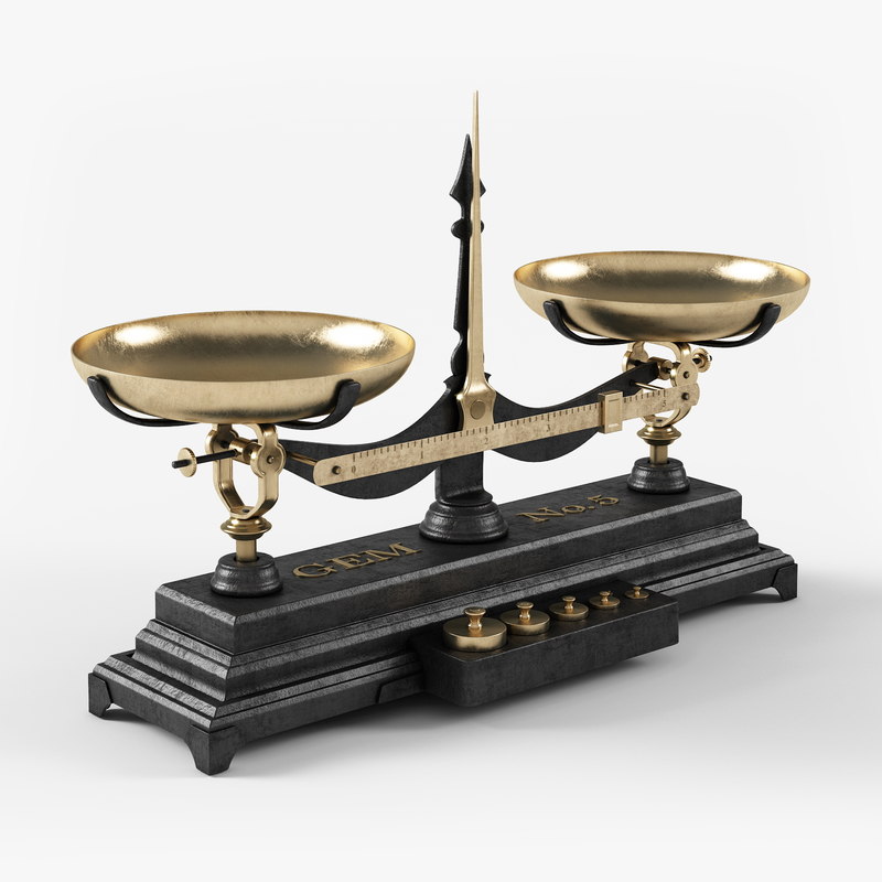 3d balance scale