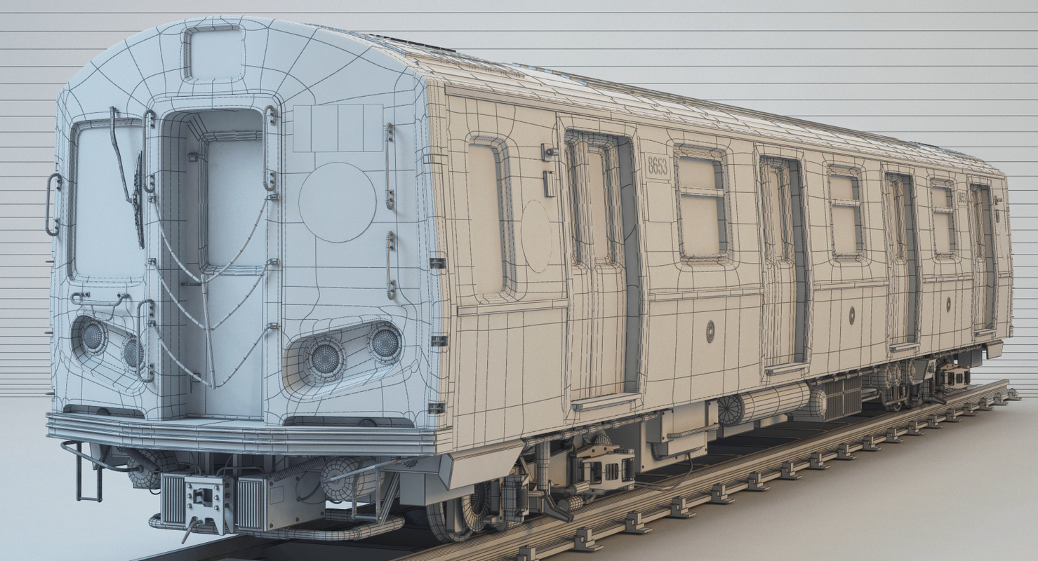 3d new york r160 subway train