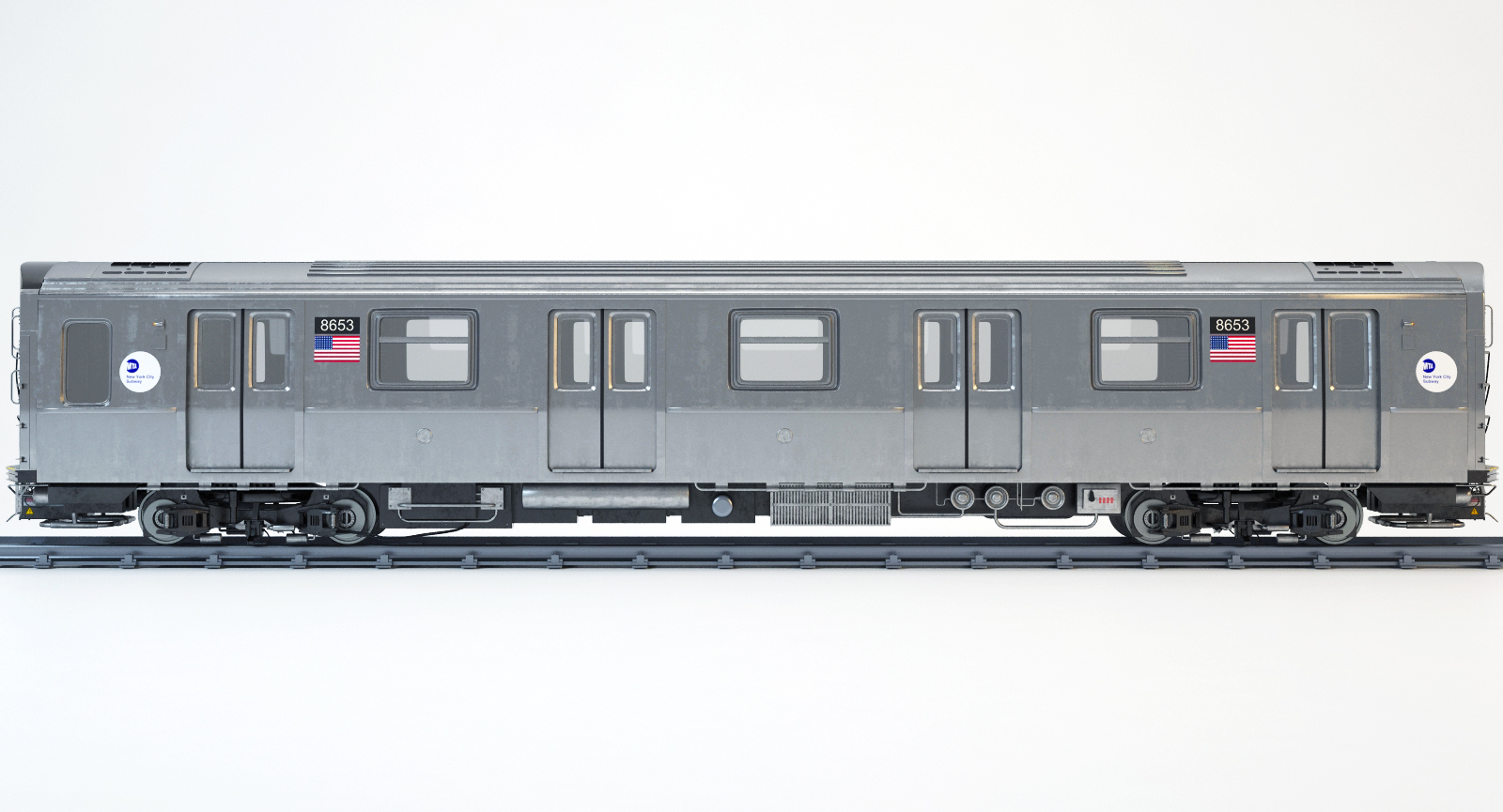 3d new york r160 subway train