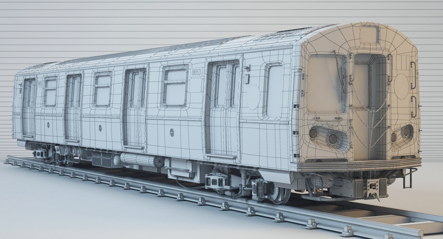3d new york r160 subway train