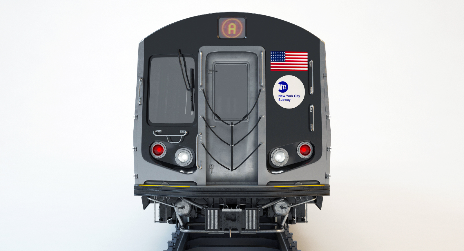 3d new york r160 subway train