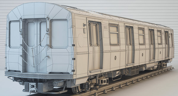 3d new york r160 subway train