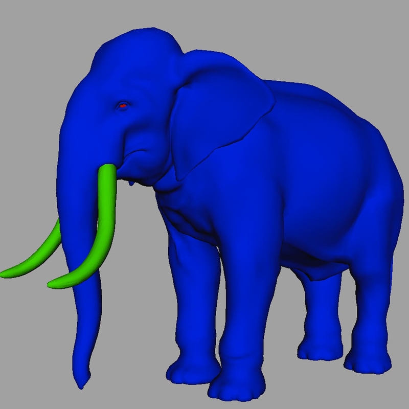 basemesh elephant uvs 3d obj