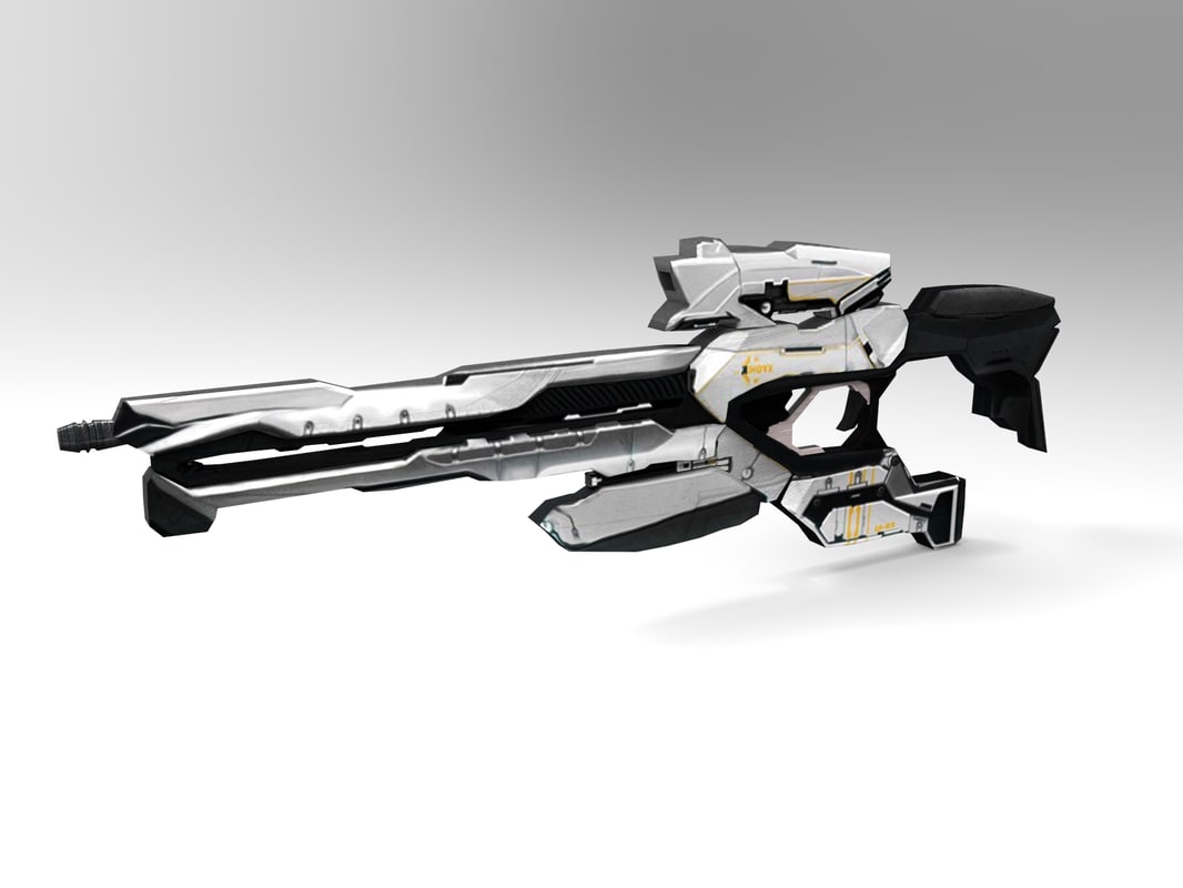 3d model futuristic weapons