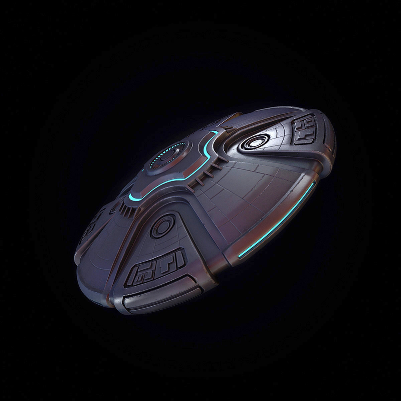 sci-fi ufo 3d model