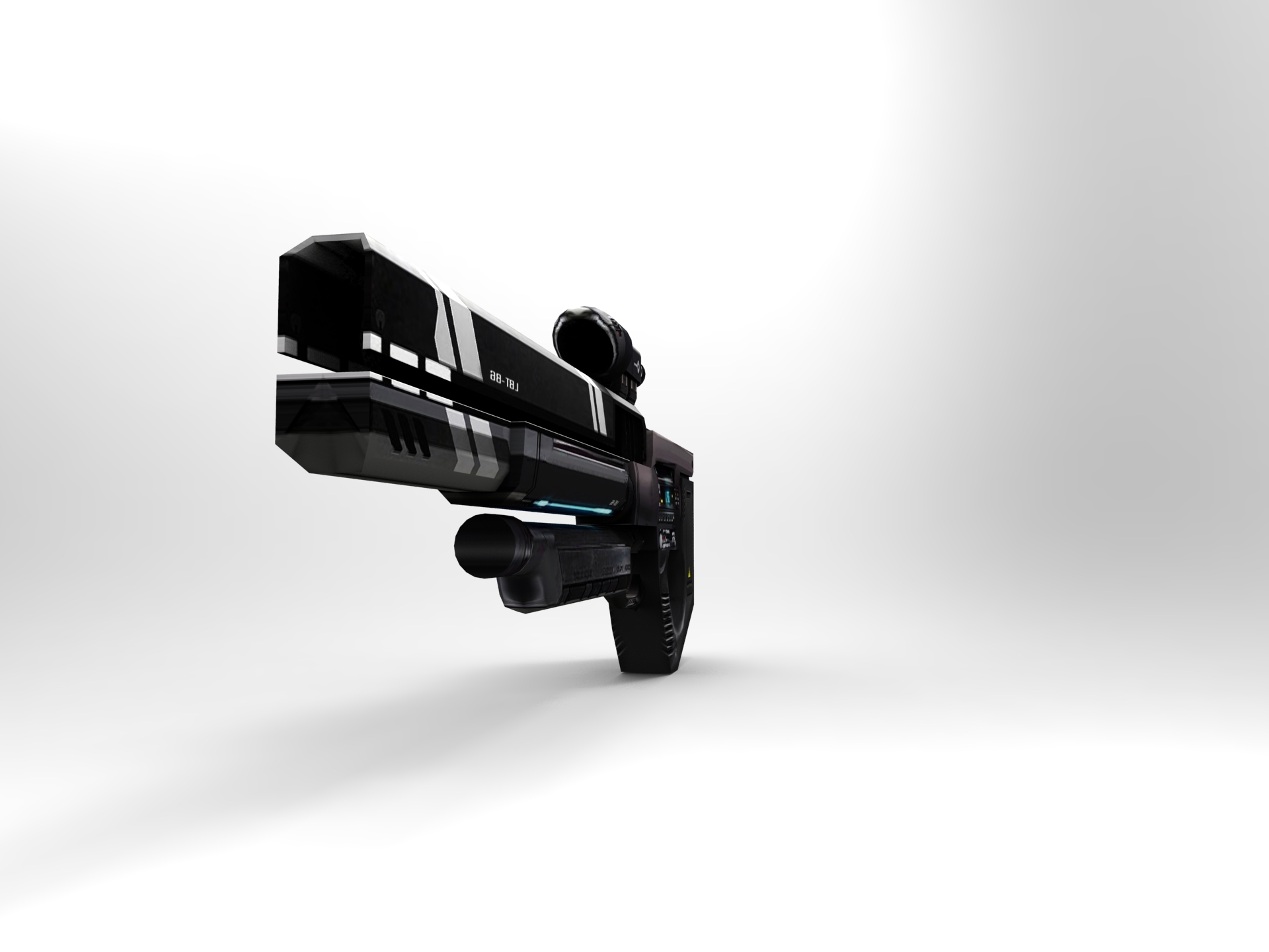 3d model modern gun