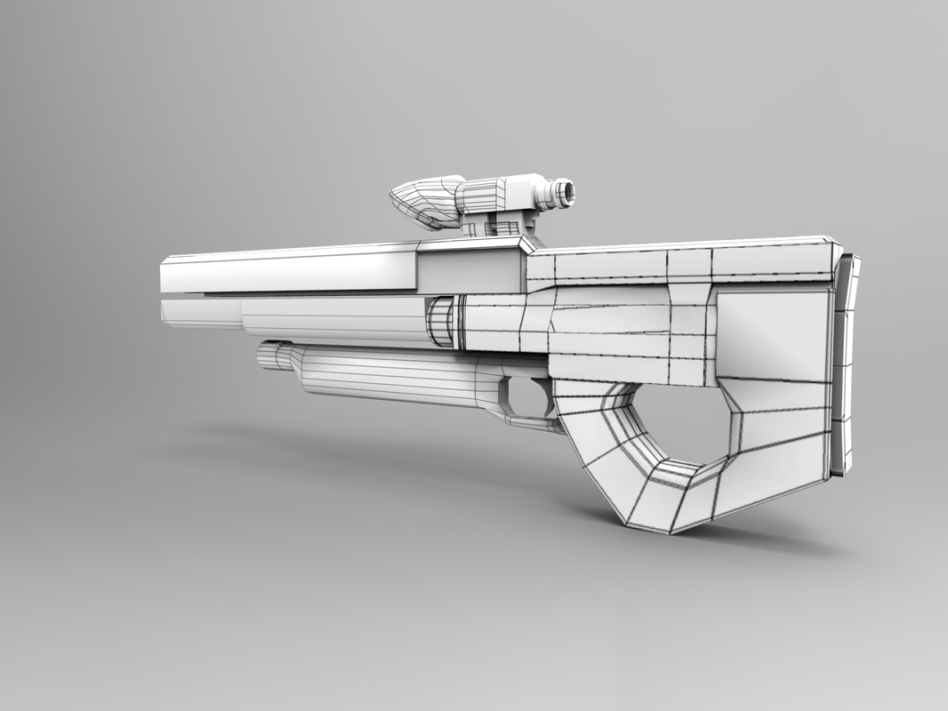 3d model modern gun