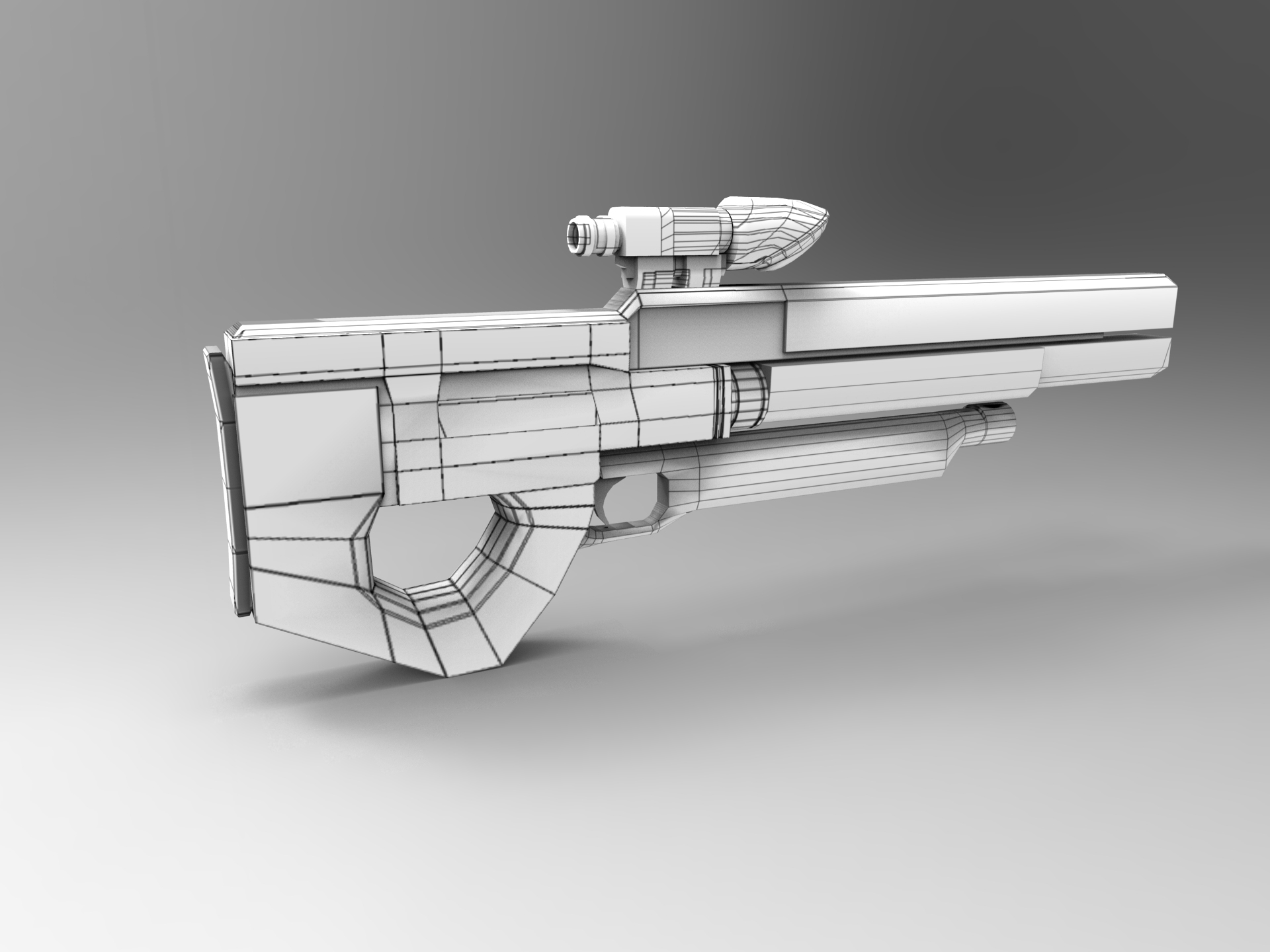 3d model modern gun