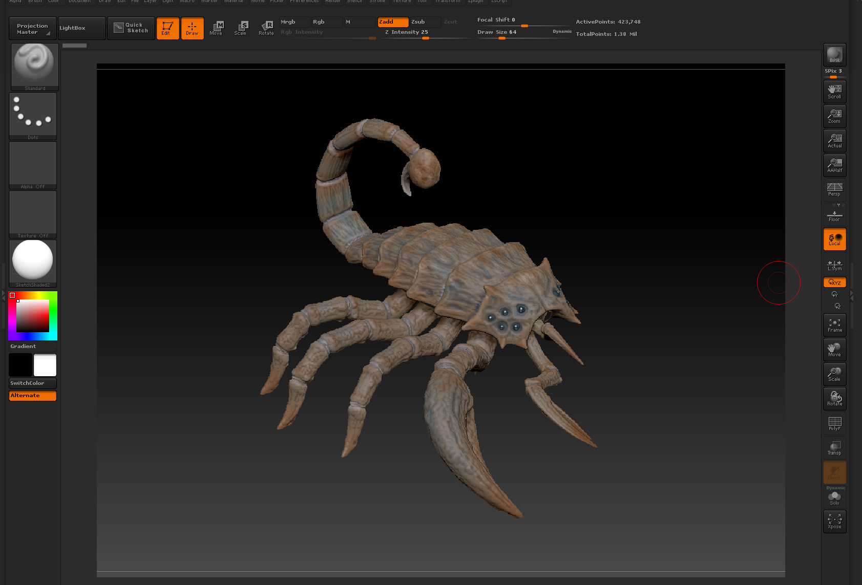 3d model mutant scorpion