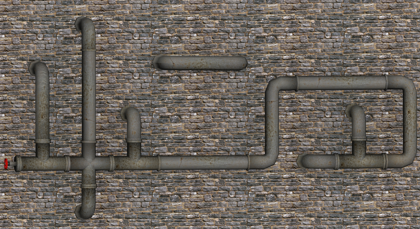 water pipes 3d model