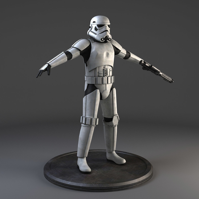 3d star wars rigged