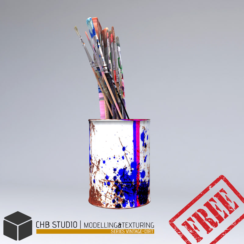 free jar brushes 3d model