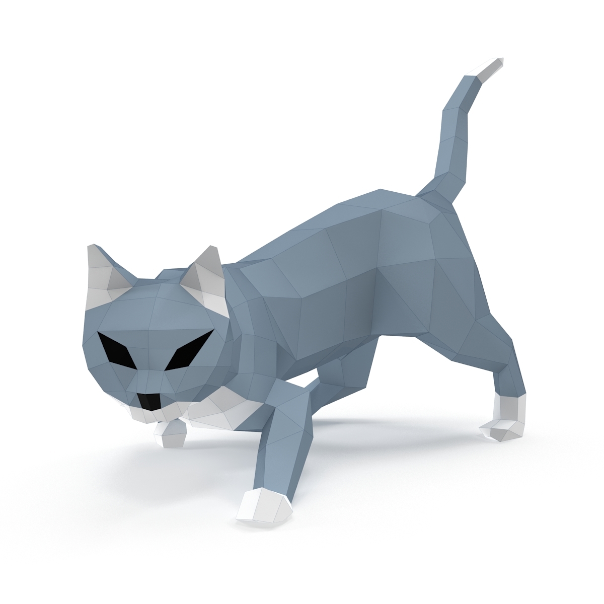 3d model paper cat
