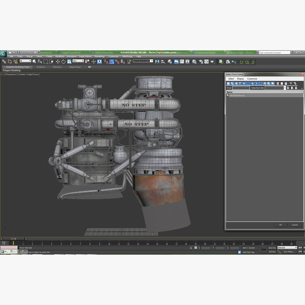rocket engine 3d model