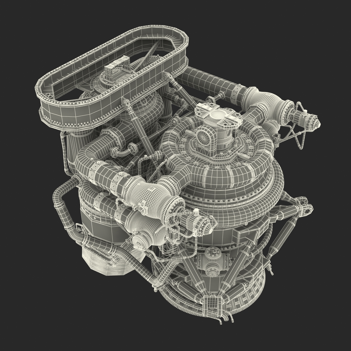 rocket engine 3d model