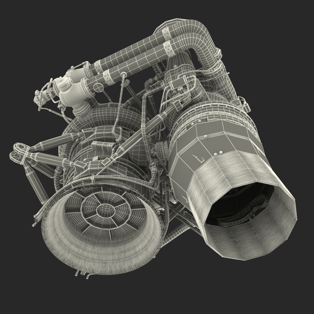rocket engine 3d model