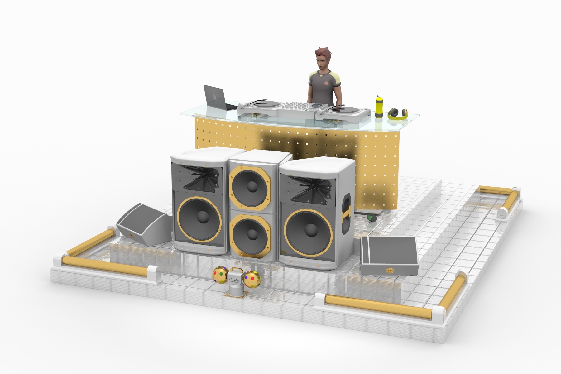 dj stage set lhsp 3d max