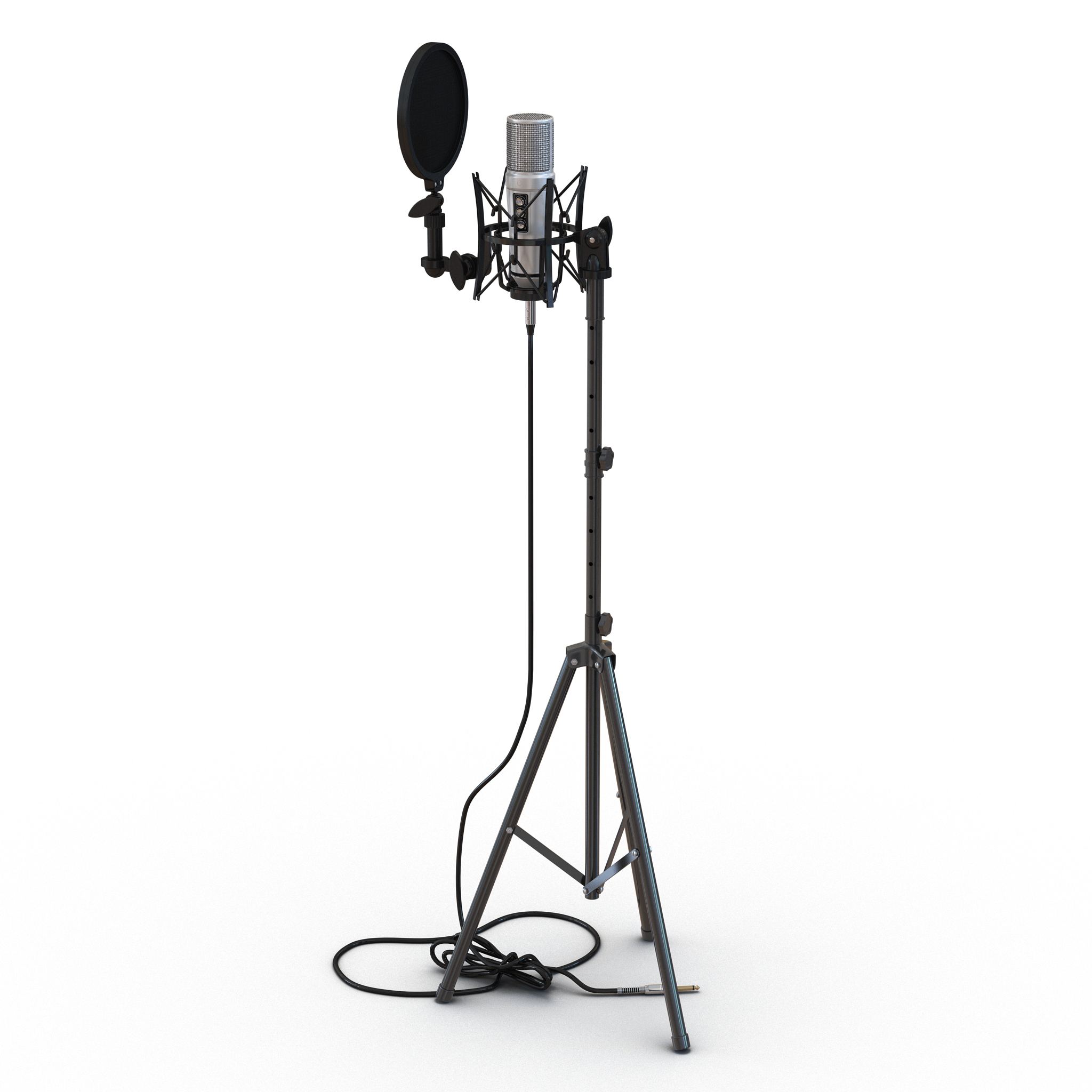 studio microphone stand 3d max