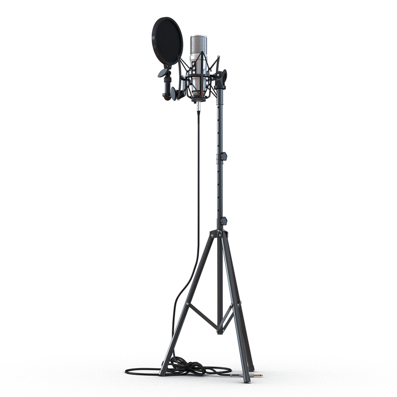 studio microphone stand 3d max