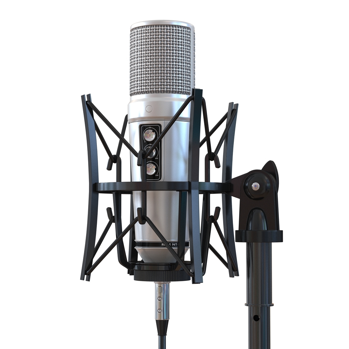studio microphone rode stand 3d model