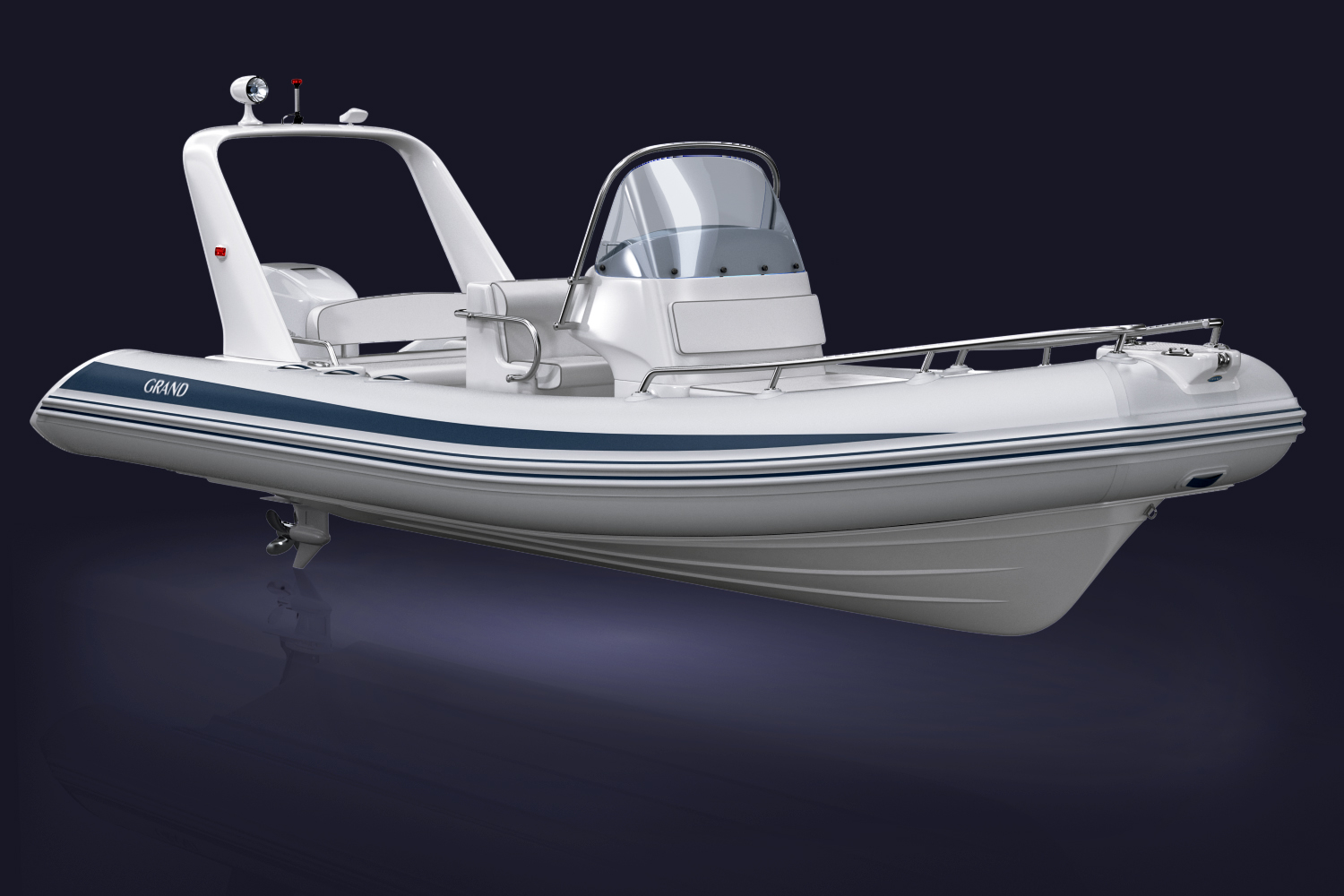 inflatable boat grand silver 3d max