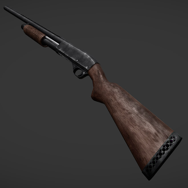 russian shotgun mp-133 3d model