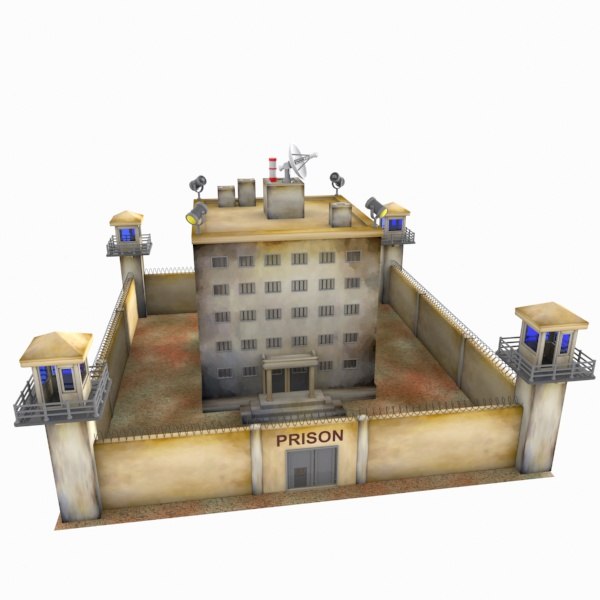 cartoon prison toon 3d model