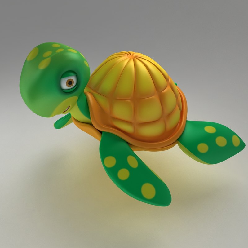 3d model cute turtle
