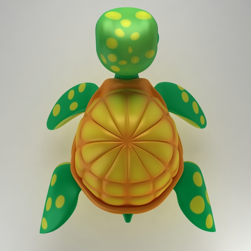 3d model cute turtle