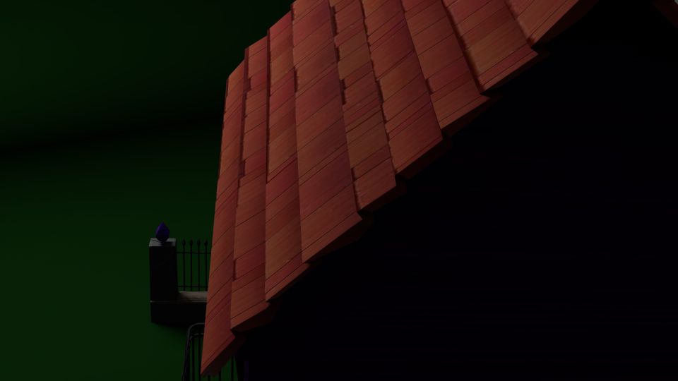 dark house cartoon obj