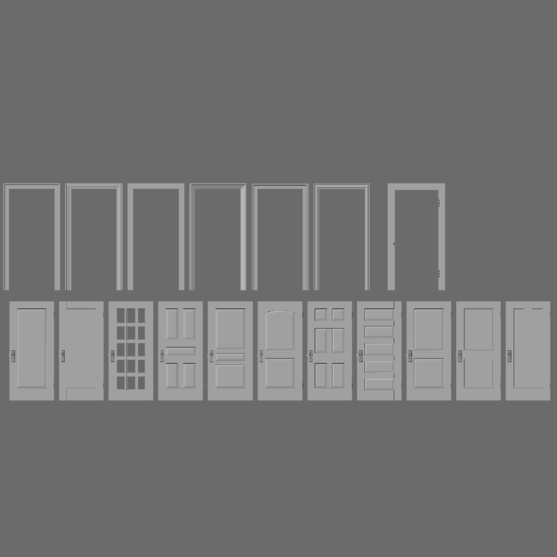 portal door traditional 3d model